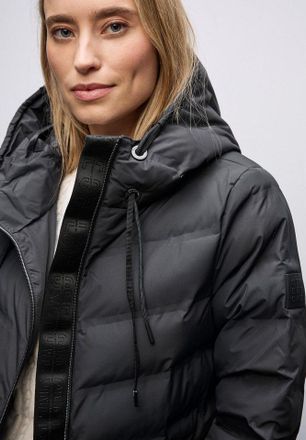 Street One Steppjacke Damenmantel mit Kapuze und geklebten N&auml;hten
