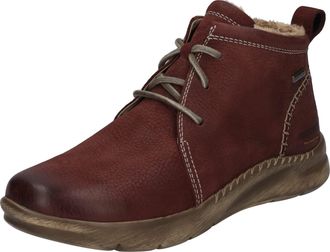 Josef Seibel Damen Schn&uuml;rstiefeletten Conny 56,Weite G (Normal),Wechselfu&szlig;bett,wasserdicht,uebergangsstiefel,tex,Rot (Bordeaux),41 EU
