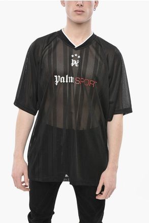 Palm Angels SPORT Mesh T-Shirt with Logo Print size 3xl