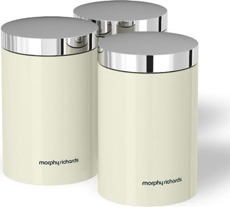 SWAN Morphy Richards Accents Vorratsdosen, Edelstahl, elfenbeinfarben, 11 x 11 x 17 cm