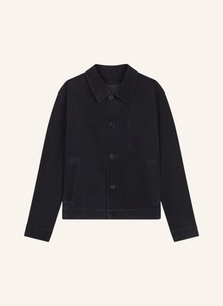 HUGO BOSS Hugo Lederjacke Ligor Regular Fit blau