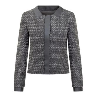 Emporio Armani Lurex Tweed Jacke - - Jackets - Damen - Grau - XL