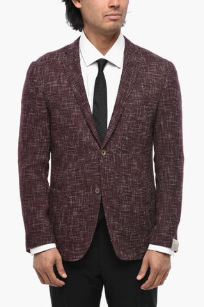 Corneliani Halbgef&uuml;tterter Tweed-Blazer mit klassischem Revers Corneliani