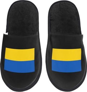 Generic Chaussons Drapeau De LUkraine Doux Chaussons Maison Lavables Pantoufles En Coton Pour DIntérieur Hôtels Hiver M