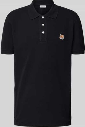 Maison Kitsun&eacute; Poloshirt mit Motiv-Applikation