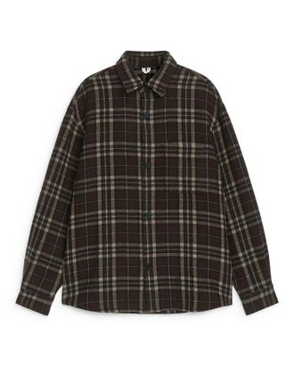 Arket Legeres Hemd Aus Einer Wollmischung -Braun