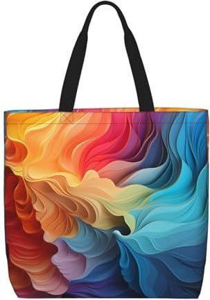 Generic Textures Color&eacute;es Sac A Main Femme R&eacute;utilisable Sacs De Courses Grand Sac Courses Pour Universit&eacute; Gym Quotidienne