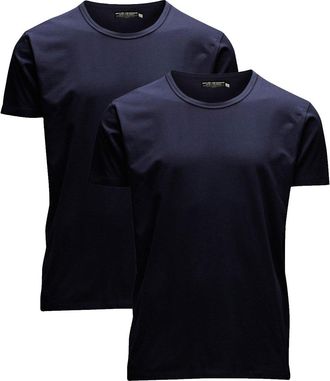 Jack & Jones Herren Rundhals T-Shirt Basic 12058529 2er Pack, Größe:L;Farbe:Navy Blue
