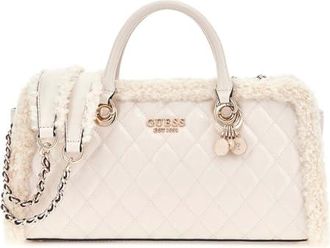 Guess sac à main sac à épaule Christi Shoulder Satchel Bag Bone écru