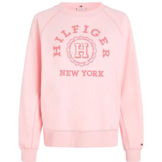 Tommy Hilfiger Damen Sweatshirt Varsity Raglan ohne Kapuze, Rosa (Whimsy Pink), XXL