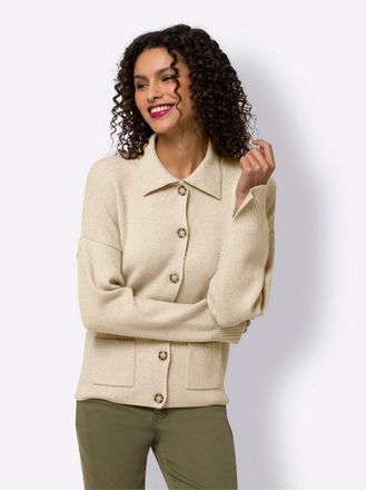 Heine Strickjacke Cardigan Langarm Rippoptik