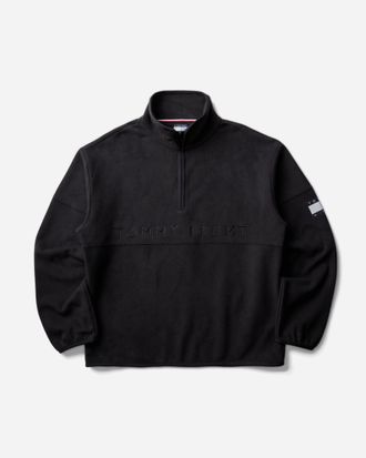 Tommy Hilfiger Men s FRGMT Half Zip Fleece Sweatshirt Black