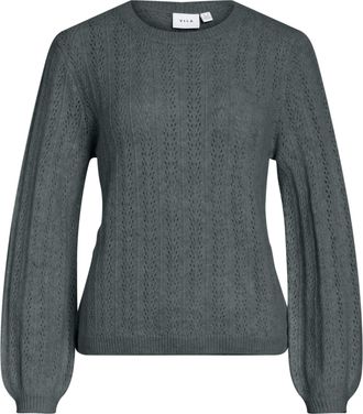 Vila Viliga Pointelle L/S O-Neck Top -Noos