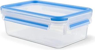 T-fal Master Frischhaltedose f&uuml;r Lebensmittel, rechteckig, transparent/blau, Plastik, transparent/blau, 1 Liter