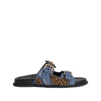 Dolce & Gabbana Mode Slides Sandalen Schwarz - - Shoes - Damen - Blau - 38 1/2 EU