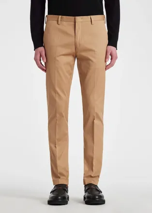 Paul Smith Slim-Fit Cotton-Stretch Trousers - Beige
