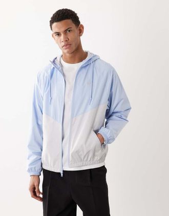 Nike Windrunner - Kapuzenjacke in Blau und Grau mit Rei&szlig;verschluss