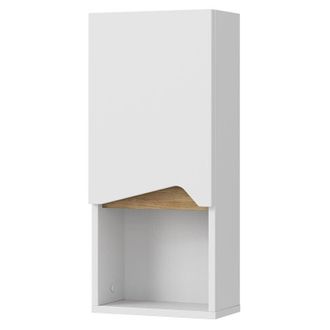 Vicco Badschrank Marelle, Wei&szlig;, 30 x 67 cm mit T&uuml;r und offenem Fach