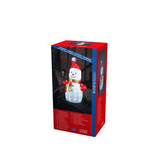 Konstsmide 6297-203, LED Acryl Schneemann, klein, klar,24V, Aussen (IP44), 88 wei&szlig;e Dioden, wei&szlig;es Kabel