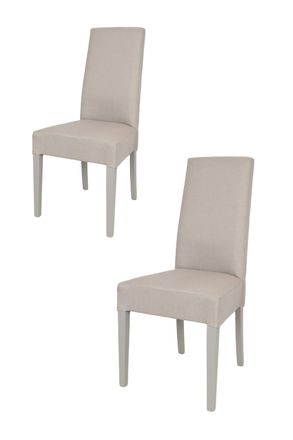 Tommychairs Tommychairs - 2er Set Moderne Stühle Chiara für Küche und Esszimmer, robuste Struktur aus lackiertem Buchenholz Farbe Gämsebraun, gepolstert und mit S