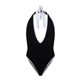 Balmain Maillot de bain Lycra Monogram - Femme - Maillots de bain - Noir - Taille: 38 FR