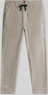 Tommy Jeans Regular Fit Weite Hose aus Leinen-Baumwoll-Mix