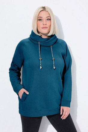 Ulla Popken Sweatshirt Sweatshirt weiter Stehkragen Taschen