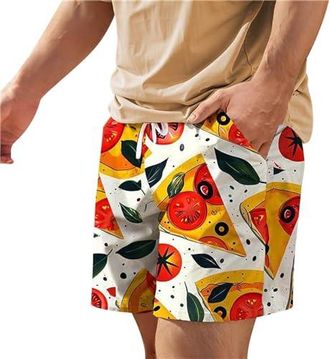 Generic Short de sport pour homme - Short de plage d&eacute;t&eacute; - S&eacute;chage rapide - Short de bain pour homme, Orange, 3XL
