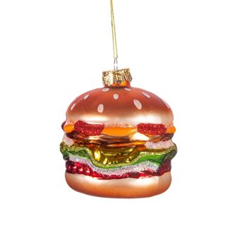 Sass & Belle Big Fat Burger Kugel - Weihnachtsornament - Dekoration - Glas - Weihnachten - Jahreszeiten