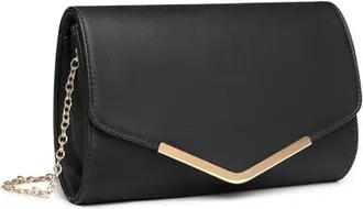 Miss Lulu Pochette Femme en Daim avec Chaîne - Mini Sac à Main de Soirée, Clutch Pratique pour Mariage et Saint-Valentin, Idéal pour Fêtes et Cérémonies