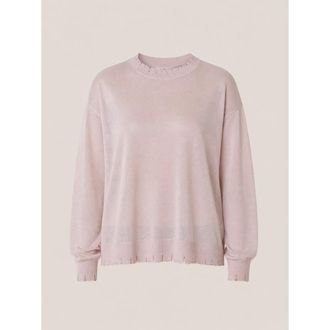 Roy Rogers Femme, Pulls, Rose, Taille: 38 FR Maglia girocollo manica lunga damage lurex