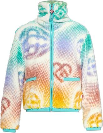Casablanca Femme, Vestes, Multicolore, Taille: 36 FR Halftone Monogram Fleece Jacket