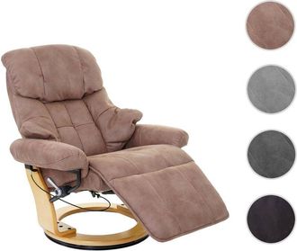 Mendler Mendler - mca fauteuil relax Calgary 2, fauteuil de télévision, tissu, charge max. 150kg - marron antique nature