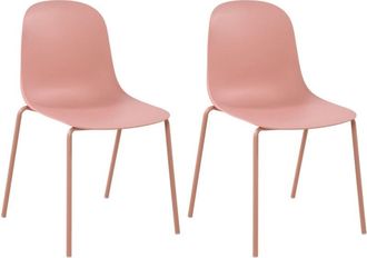 Clp Lot de 2 chaises Hardin Rose