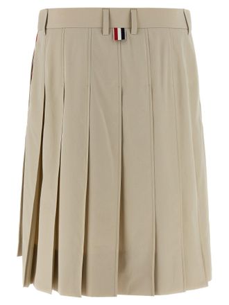Thom Browne Womens Beige Cotton Long Skirt