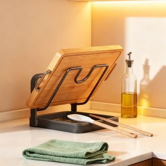 Generic Topfdeckelhalter, L&ouml;ffelablage, Kochl&ouml;ffelablage, Topfdeckel Organizer, Kochl&ouml;ffelhalter, Deckelhalter K&uuml;che, K&uuml;chenutensilienablage, Topfdeckelablage