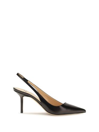 Francesco Russo Womens Slingback D&eacute;collet&eacute; Asymmetric Black Pumps High Heel Shoes