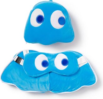 Puckator Relaxeazzz 2-in-1 Reisekissen mit Gespenst, Blau