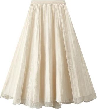 Generic Jupe Femme Hiver, Mini Jupe Sim Fit Mi-Longue pour Style Ligne A Taille Haute RéVersible Idéale pour Les SoiréEs Dansantes Et Les FêTes PlisséE Demi-J