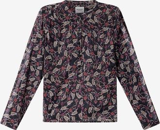 Isabel Marant Top Maria - Femme - Noir / Framboise - Taille34 - Marant &Eacute;toile