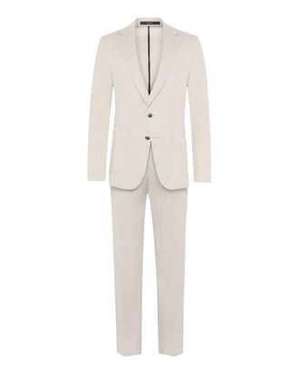 Windsor Einreihiger Anzug aus Baumwolle und Stretch, Shaped Fit in