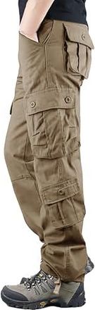 Generic Pantalon cargo baggy long pour homme - Pantalon de loisirs vintage - Pantalon tactique pour homme - Coupe droite - Coupe droite - Pantalon de randonn&eacute;