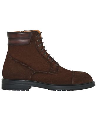 Magnanni Handgefertigte Wildleder-Boots mit Blockabsatz und rutschfester Sohle in
