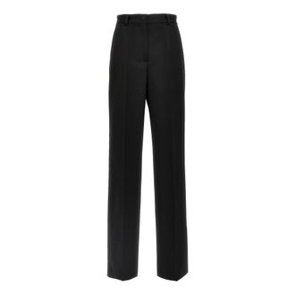 Dolce & Gabbana Femme, Pantalons, Noir, Taille: 38 FR Pantalon de Smoking en Gabardine de Laine