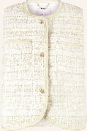 Rich & Royal Steppweste Aus Tweed Mit Glitzergarn beige