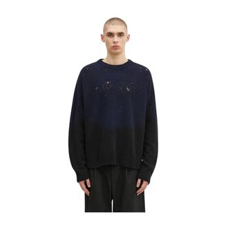 032c Round-Neck Strickwaren - - Knitwear - Herren - Blau - M