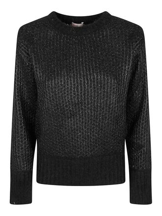 Herno Rundhalspullover - Schwarz