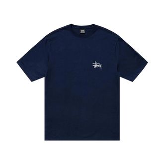 St&uuml;ssy Homme, Tops, Bleu, Taille: S Basic Tee