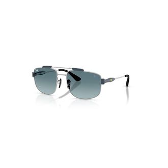 Ray-Ban Rb3789m Scuderia Ferrari Collection Sonnenbrillen Silber Fassung Blau Glas 58-18
