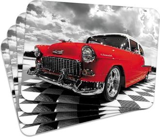 MG Design Mg Design Lot de 4 Sets de Table en liège - Car 4 - 30 × 40 cm - résistants à la Chaleur, faciles à Nettoyer